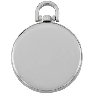 Gotham Men's Silver-Tone Slim Railroad 24 Hour Open Face Quartz Pocket Watch # GWC15029S