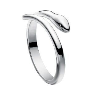 jewever s925 sterling silver original snake manual lovers open ring women birthday gift jewelry