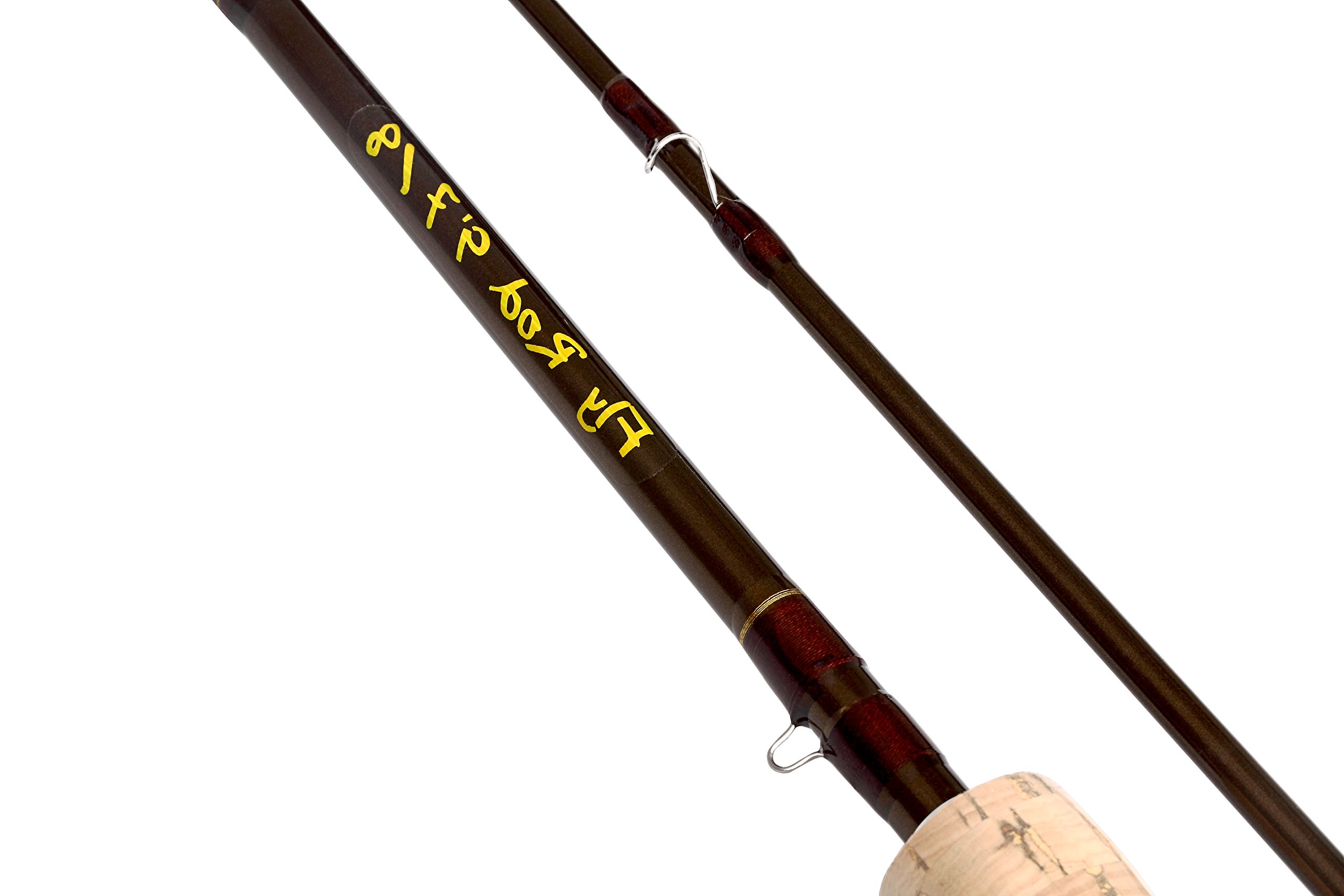 # 7/8 Carbon Fly Fishing Rod Pole 4 Pieces Medium-Fast Action Light Feel 2.7M Length Trout River Fishing