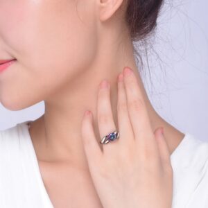 Black Crystal Fire Opal Wedding Engagement Anniversary Ring (9)