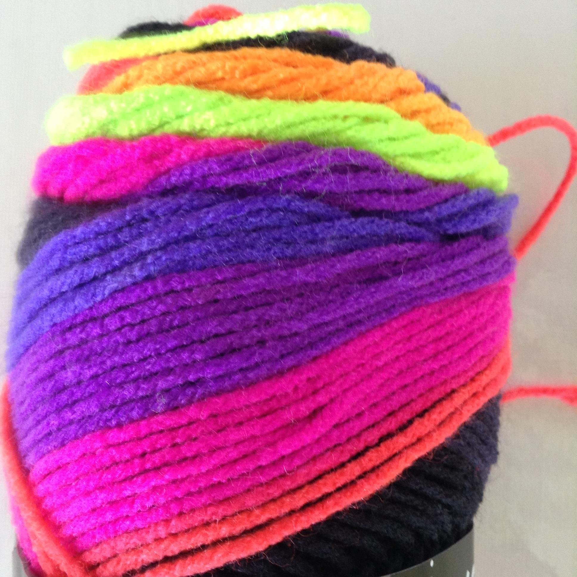 Red Heart Super Saver Yarn-Bright Stripe