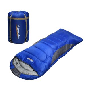 0 degree winter sleeping bags for adults camping (350gsm) -temp range (5f – 32f) portable waterproof compression sack- for big and tall in env hoodie: hiking backpacking 4 season