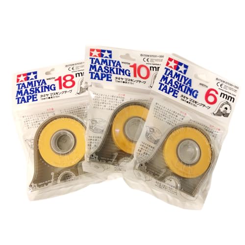 Tamiya Masking Tape with Dispensers 6mm & 10mm & 18mm Set of 3 Japan