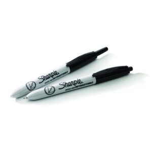 Sharpie Retractable Permanent Markers, Ultra Fine Point, Black, 12 Count