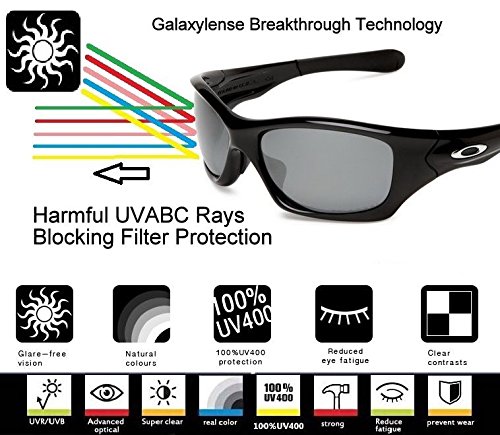 Galaxy Replacement lenses For Oakley Fuel Cell Polarized Black 100% UVAB