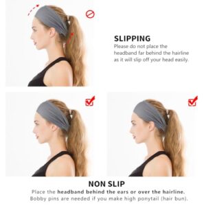 Dreamlover Workout Headbands for Women, Sweat Headbands for Women Athletic, Sports Headbands for Women Yoga, 6 Pieces