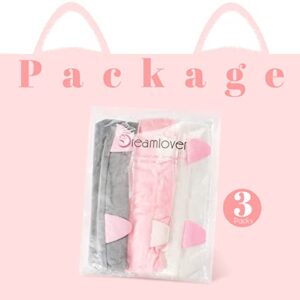 Dreamlover Face Wash Headbands, Teen Girls Gift Ideas, Spa Day Essentials, Girls Sleepover Stuff, Cute Gifts for Women, 3 Pieces