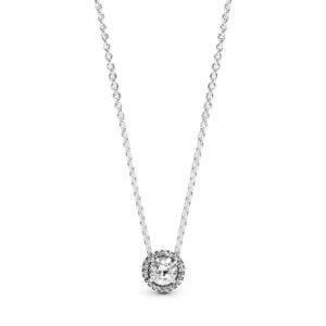 pandora classic elegance clear cz chain necklace