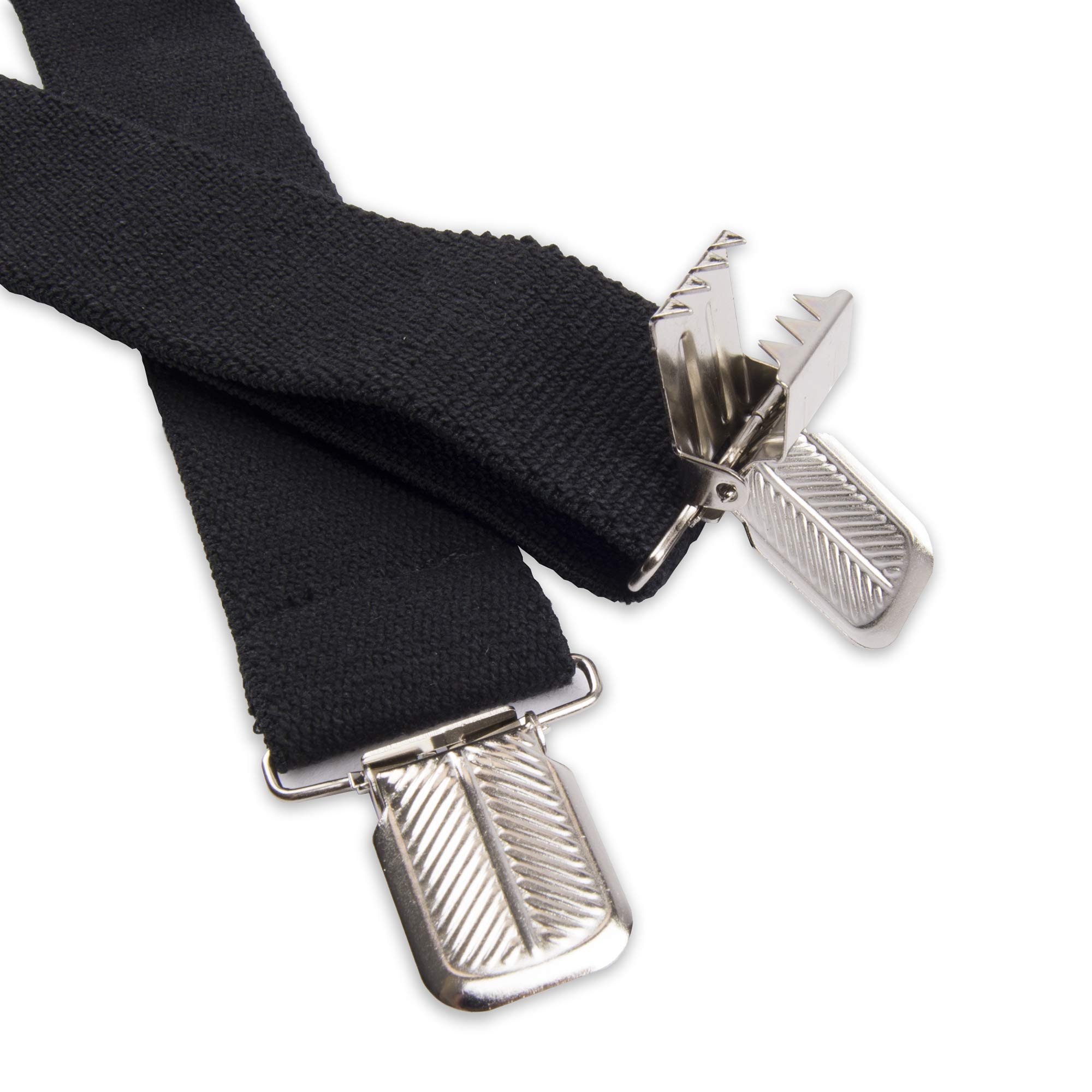 Dickies mens 1-1/4 Solid Straight Clip Suspenders, Black, Extended Size US