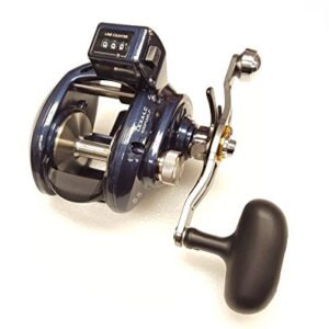 Daiwa Lexa-LC 5.5:1 Line Counter Right Hand Baitcast Fishing Reel w/ Power Handle - LEXA-LC400PWR-P