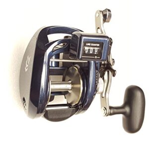 Daiwa Lexa-LC 5.5:1 Line Counter Right Hand Baitcast Fishing Reel w/ Power Handle - LEXA-LC400PWR-P