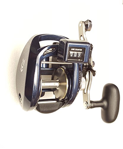 Daiwa Lexa-LC 5.5:1 Line Counter Right Hand Baitcast Fishing Reel w/ Power Handle - LEXA-LC400PWR-P