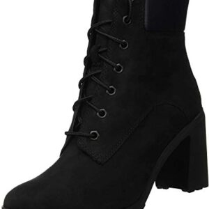 Timberland Women's Allington 6-Inch Lace-Up Boots, Black Nubuck, 8