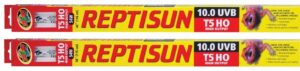 zoo med (2 pack) reptisun t5 ho high output 10.0 uvb lamp 54w, 46"