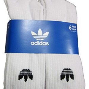 ADIDAS Originals 6 Pack Trefoil Crew Socks (White)