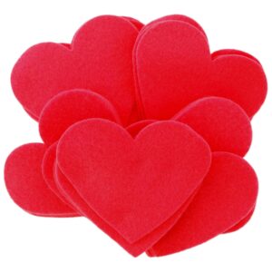 playfully ever after 3 inch 28pc felt hearts (red)