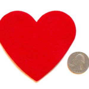 Playfully Ever After 3 Inch 28pc Felt Hearts (Red)