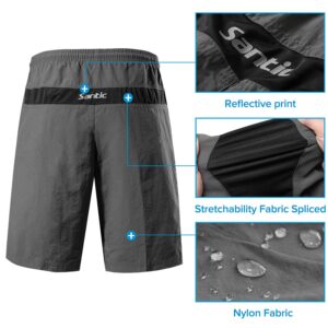 Santic Men's 3D Padded Mountain Bike Shorts Lightweight Cycling MTB Shorts