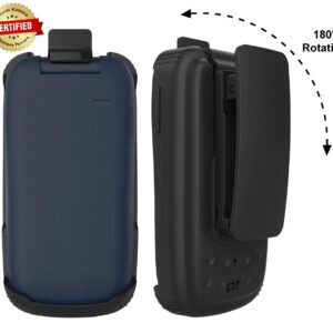 Wireless ProTech Case with Clip Compatible with Kyocera Cadence Phone Model S2720, Secure fit, Quick Release Latch and Heavy Duty Swivel Belt Clip Holster