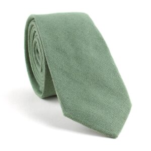 tagerwilen cotton solid skinny men's necktie 2.36" tie (grass green)