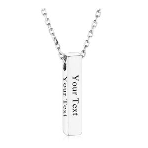 piercingj free engraving personalized custom stainless steel urn memorial pendant bar necklace bottle locket memorial necklace ashes keepsake cremation jewelry