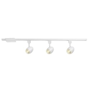 39.37 in. 3-light white dimmable led track lighting kit