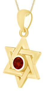 affy jewish star of david pendant necklace in 14k yellow gold over sterling silver