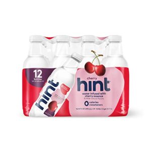 hint water cherry, pure water infused with cherry, zero sugar, zero calories, zero sweeteners, zero preservatives, zero artificial flavors, 16 fl oz (pack of 12)