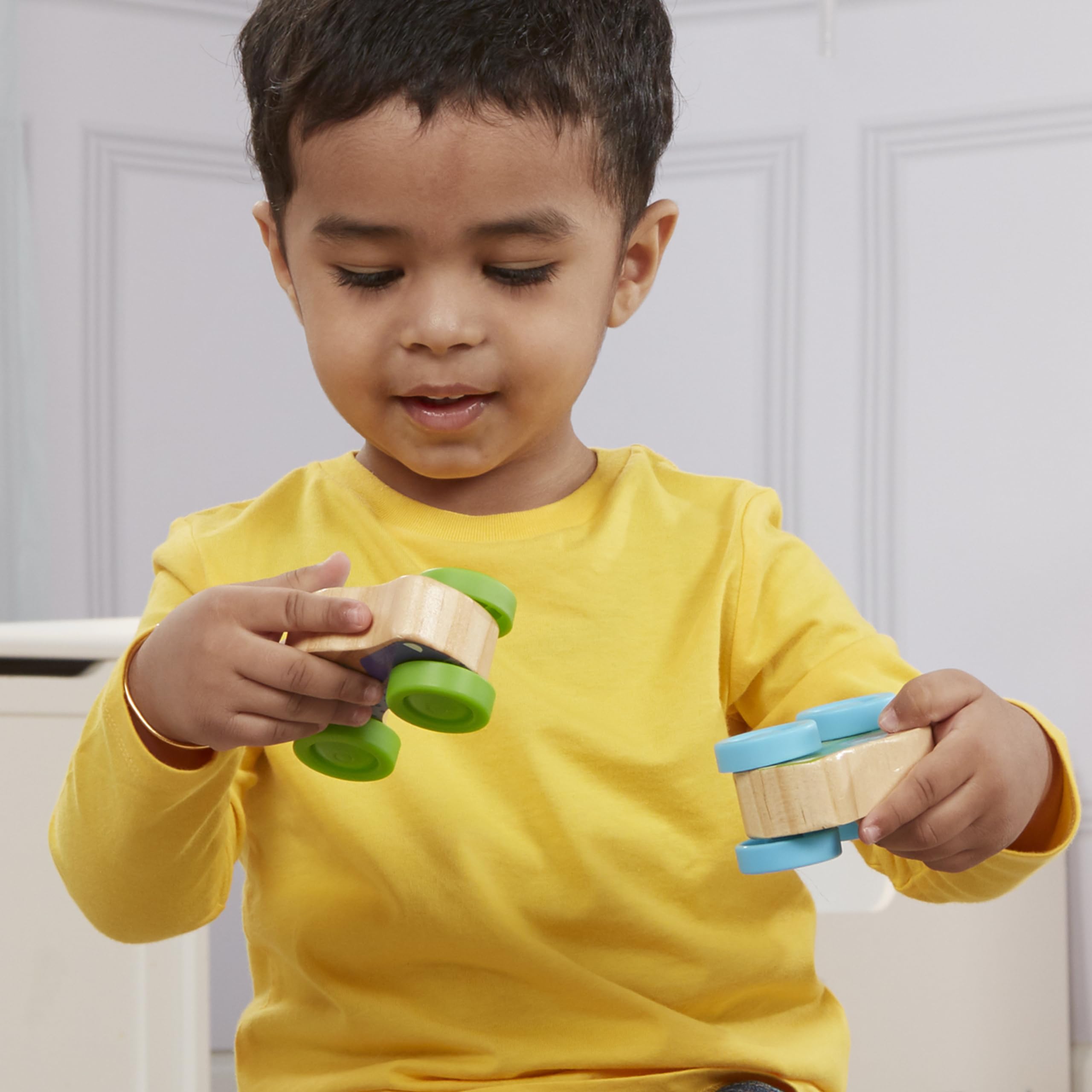 Melissa & Doug First Play Wooden Animal Stacking Cars (3 pcs)