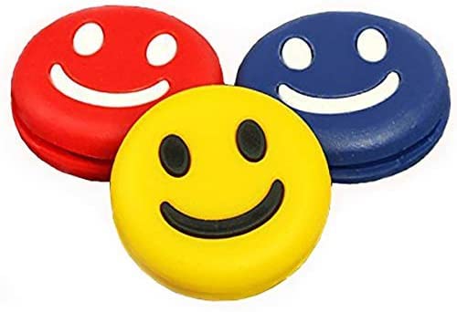 Senston Tennis Racket Silicone Vibration Dampeners Smile Face Shock-Absorber Fit in your racket string -set of 6 Pack