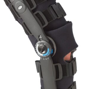 Rolyan Defender Post-Op Knee Brace, Premium Style, Regular Size, Hinged Knee Brace Limits Flexion and Extension, Knee Support for Recovering from Knee Injuries, MCL and ACL Tears, and Torn Meniscus