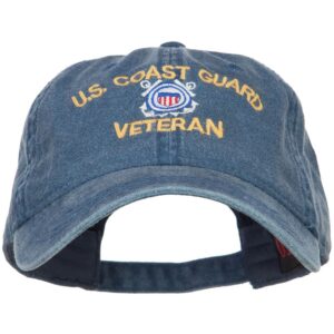 us coast guard veteran embroidered washed cap - navy osfm