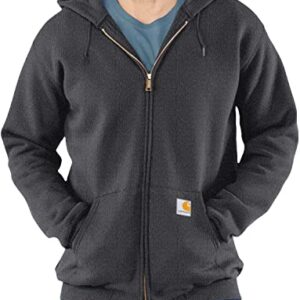 Carhartt Men's Loose Fit Midweight Full-Zip Sweatshirt, Carbon Heather, X-Large Tall