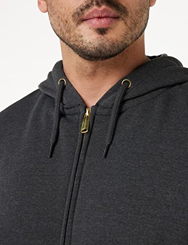 Carhartt Men's Loose Fit Midweight Full-Zip Sweatshirt, Carbon Heather, X-Large Tall