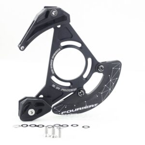 fouriers mtb enduro downhill chain guide bash guard retention device 32-38t (black, iscg-05)