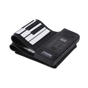 portable 61-keys roll up piano, soft silicone flexible electronic digital music keyboard piano fit for piano beginner support recording, playback, programming