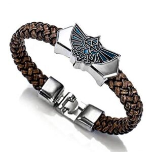 legend of zelda bracelet pu leather strap alloy wristband