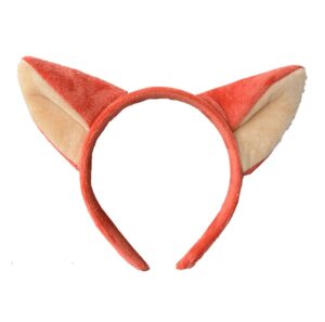 elaine room headband fox ear hairband christmas party birthday headwear (red fox)