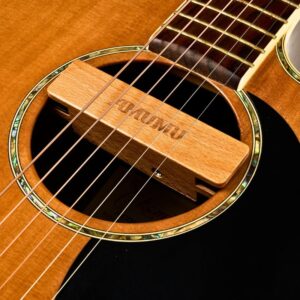 AMUMU SP30 Woody Magnetic Soundhole Pickup, For Steel String Acoustic Guitars Single Coil, Includes a free studio-grade Audio cable,Warm Acoustic Tone, Low Noise.