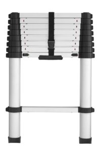 cosco 20309t1ase smartclose telescoping aluminum ladder, (300-pound capacity, 8.5 ft. ladder with 12 ft. max reach)