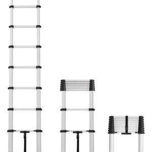 Cosco 20309T1ASE Smartclose Telescoping Aluminum Ladder, (300-Pound Capacity, 8.5 ft. ladder with 12 ft. Max Reach)