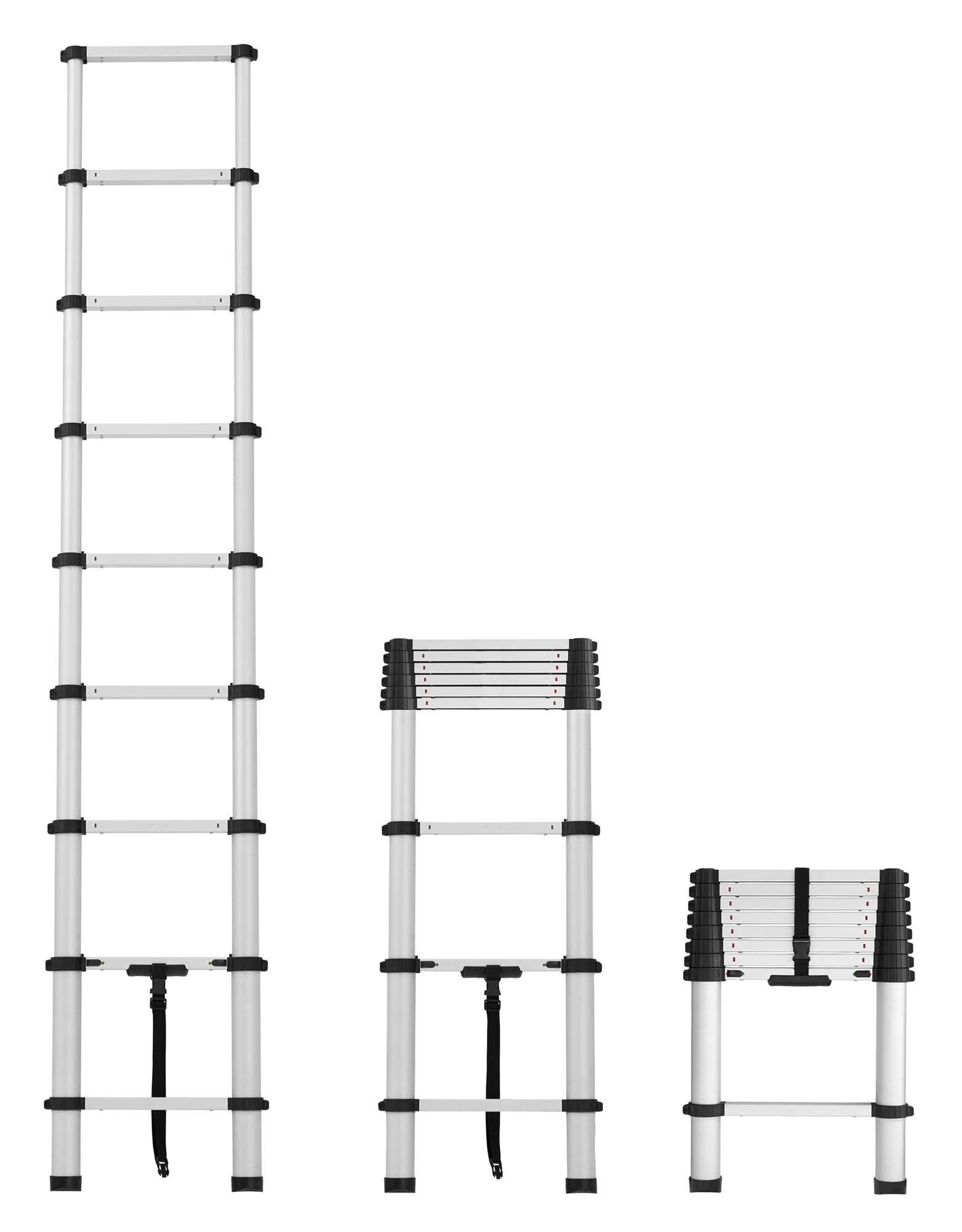 Cosco 20309T1ASE Smartclose Telescoping Aluminum Ladder, (300-Pound Capacity, 8.5 ft. ladder with 12 ft. Max Reach)