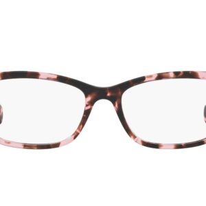 Ralph by Ralph Lauren Women's RA7089 Rectangular Prescription Eyewear Frames, Shiny Pink Tortoise/Demo Lens, 51 mm