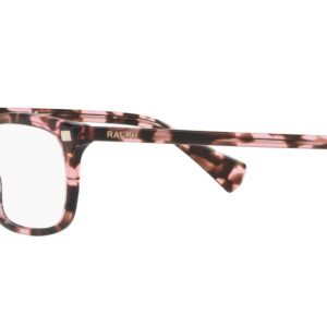 Ralph by Ralph Lauren Women's RA7089 Rectangular Prescription Eyewear Frames, Shiny Pink Tortoise/Demo Lens, 51 mm