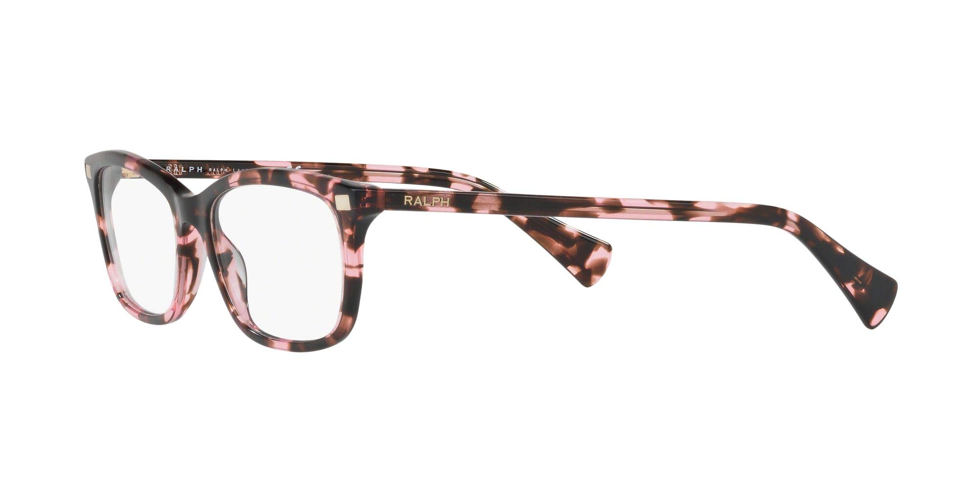 Ralph by Ralph Lauren Women's RA7089 Rectangular Prescription Eyewear Frames, Shiny Pink Tortoise/Demo Lens, 51 mm