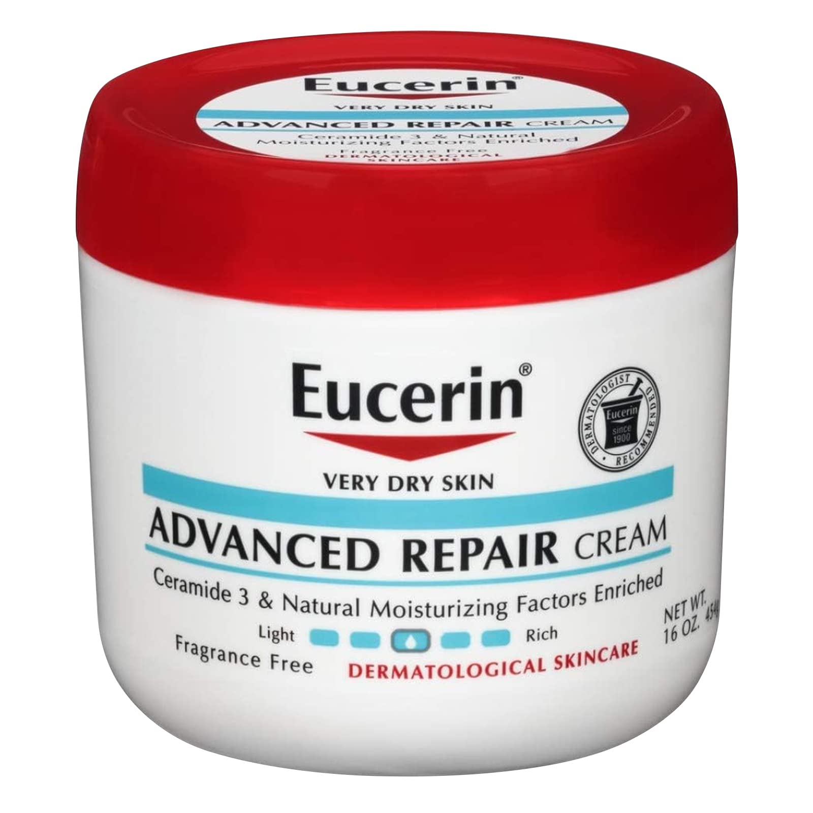 Eucerin Creme Advanced Repair 16 Ounce Jar (473ml) - Pack of 2