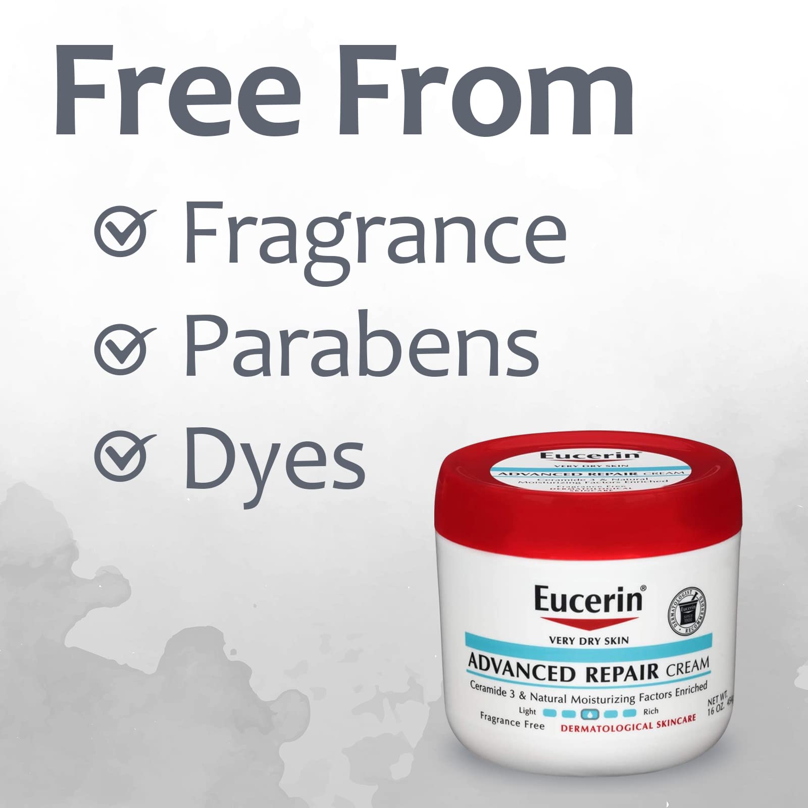 Eucerin Creme Advanced Repair 16 Ounce Jar (473ml) - Pack of 2