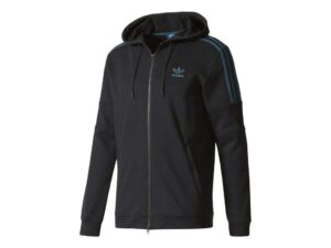 adidas men's ornamental block full-zip hoodie small black