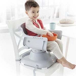 Fisher-Price Baby to Toddler High Chair SpaceSaver Portable Dining Seat & Booster with Washable Deep Tray & Liner, Windmill