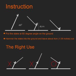 Beefoor 12-Inch Tent Stakes, Heavy Duty Camping Stakes, Forged Steel Tent Pegs Unbreakable and Inflexible, Available in Rocky Place Dessert Snowfield and Grassland 12in-8parks